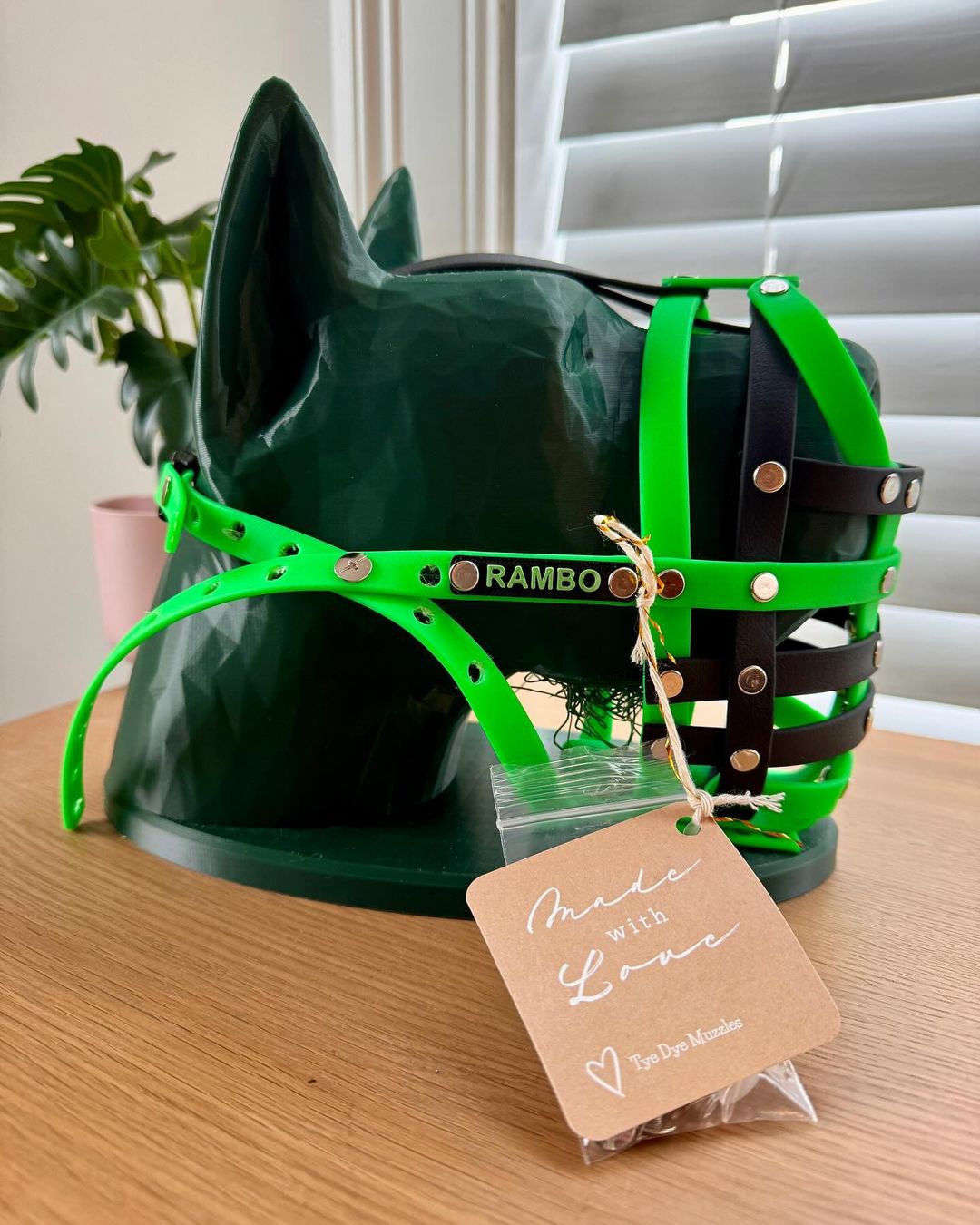 Custom Biothane Dog Muzzle – Tye Dye Muzzles